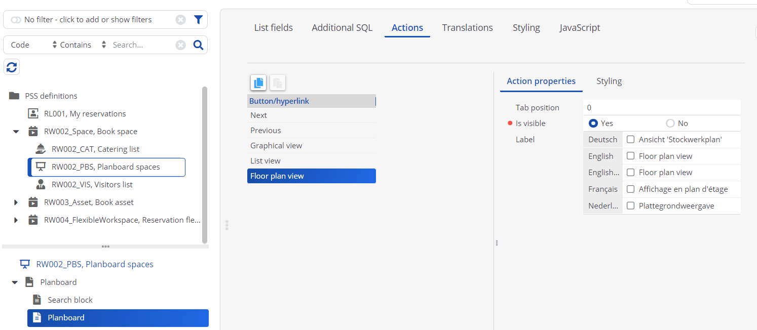 Configuring the use of the floor plan in the Reservation wizard